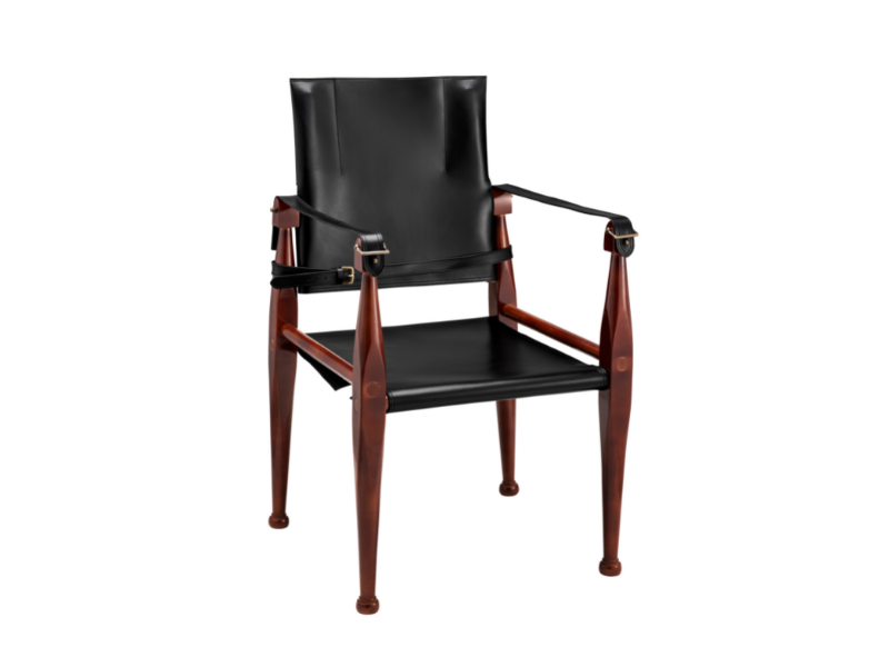 Leather campaign chair store